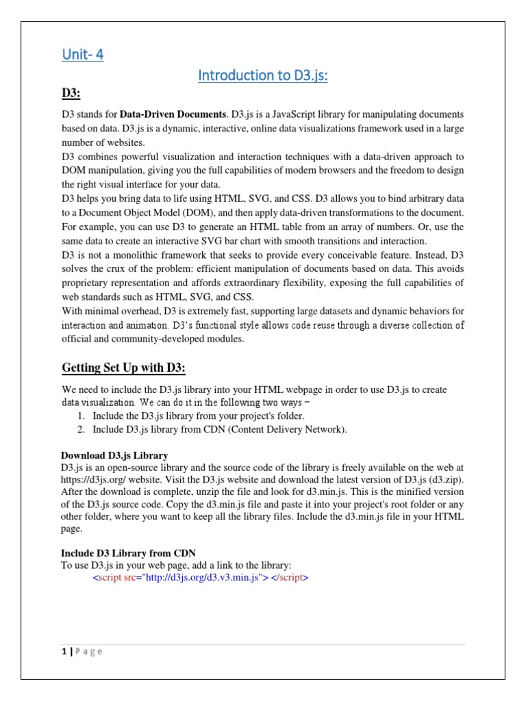DV Unit-4 D3 | PDF