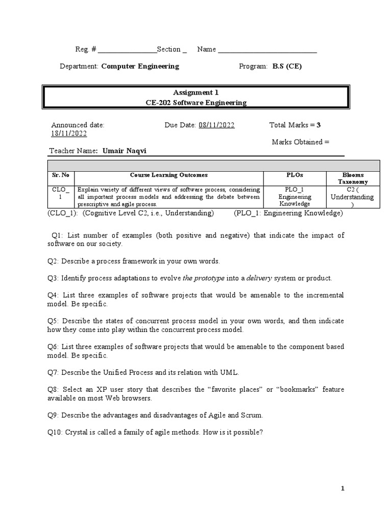 Assignments 1 2022 | PDF
