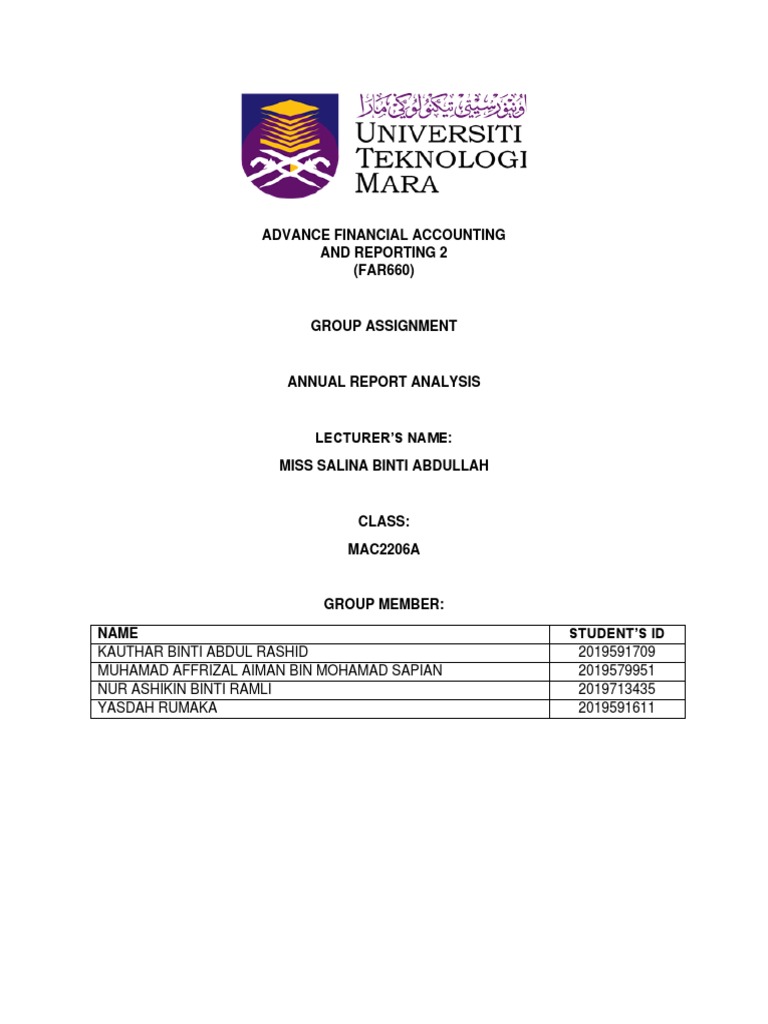 Far6606a - Group Assignment 3 | PDF
