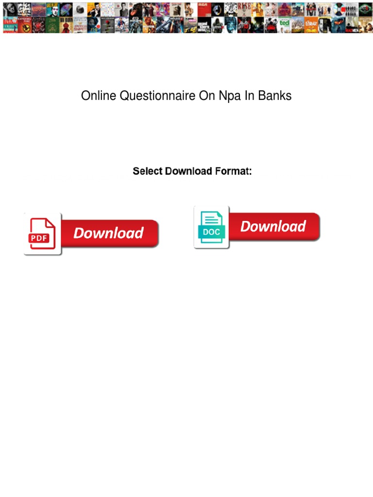Online Questionnaire On Npa in Banks | PDF | Business