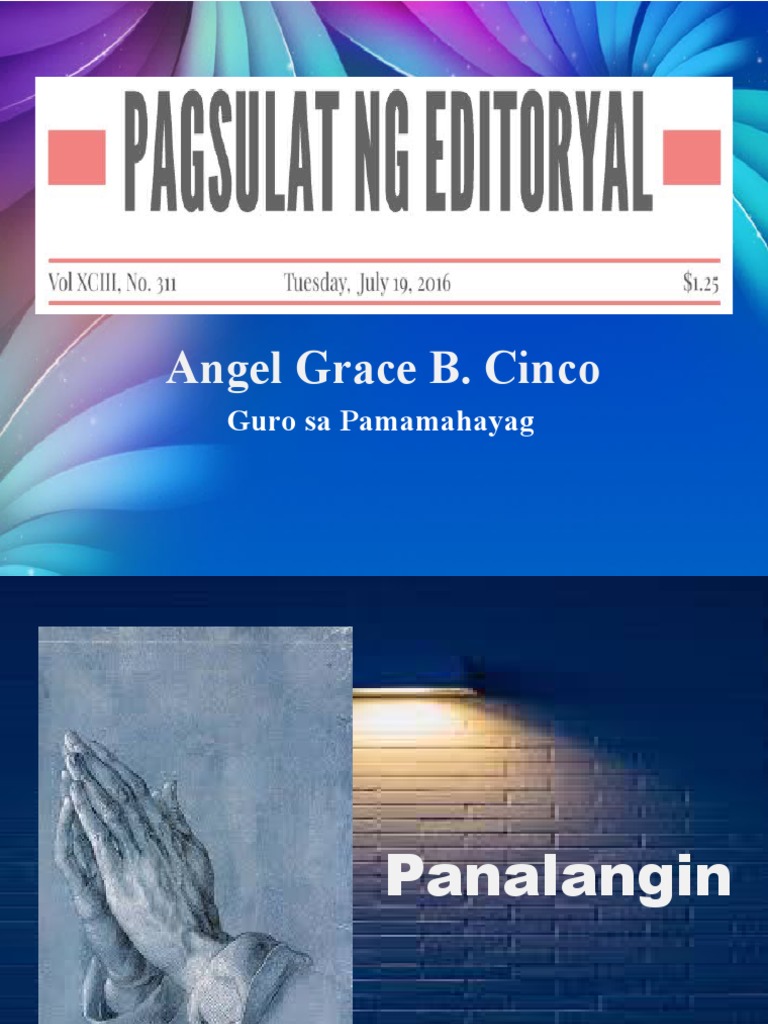 Pagsulat NG Editoryal | PDF