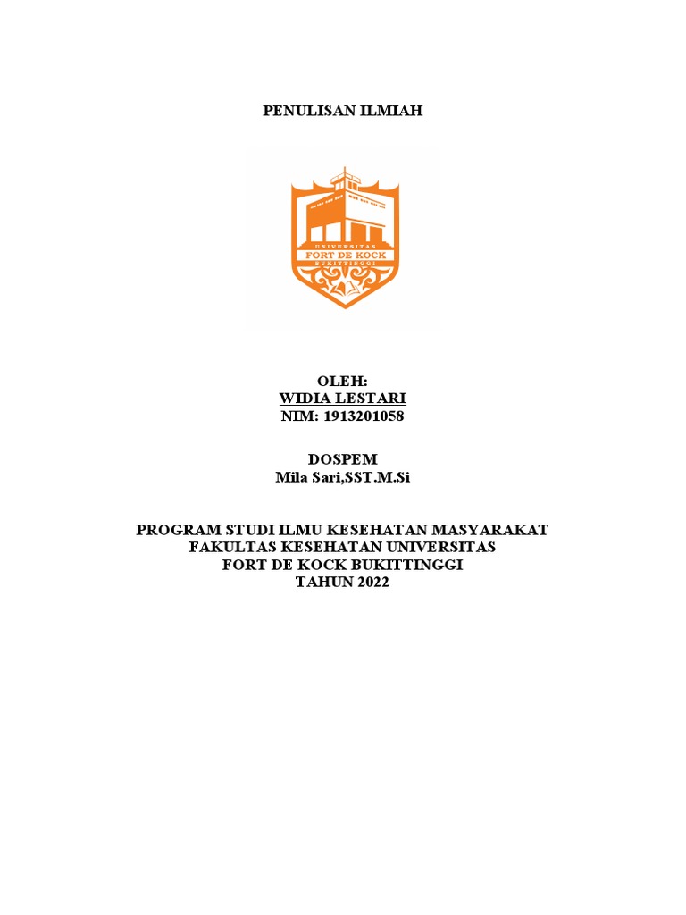 Widia Lestari 1913201058 Penulisan Ilmiah 1 | PDF