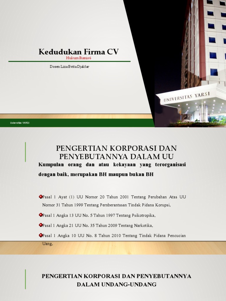 Pengertian dan Jenis Badan Usaha CV | PDF