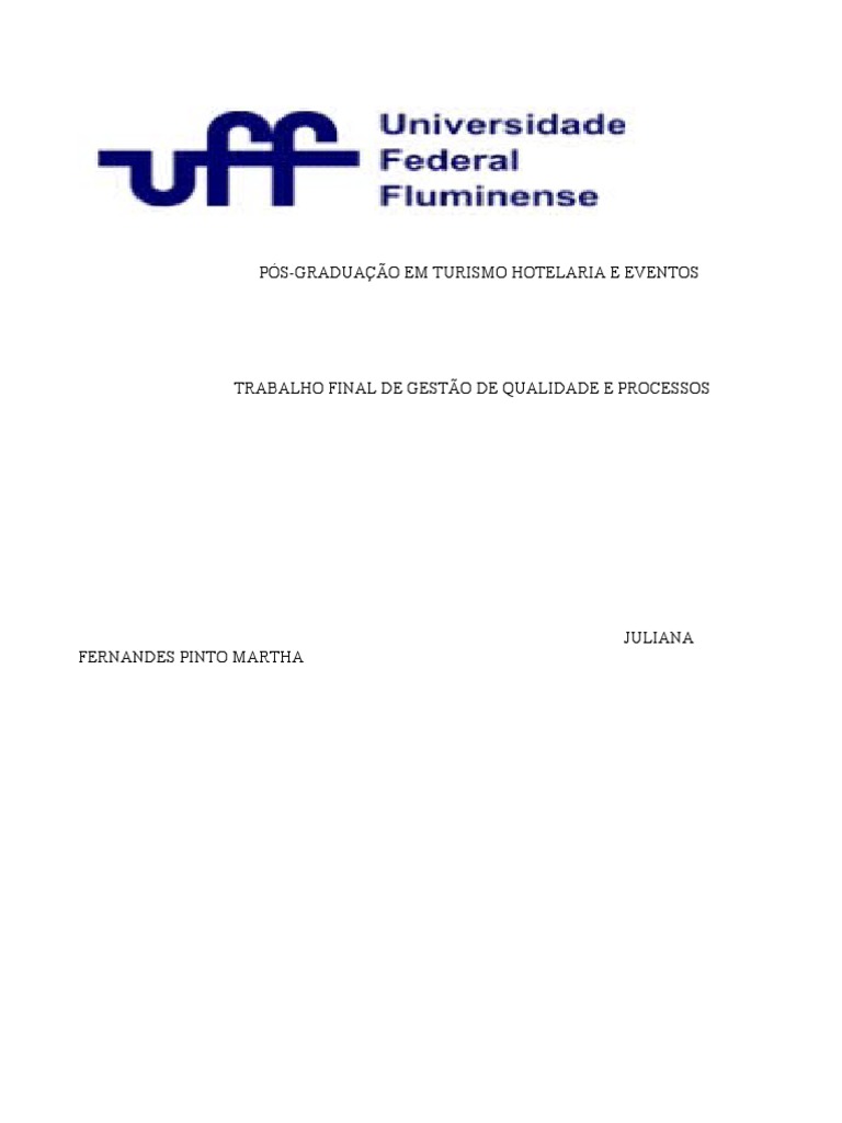 Trabalho de Qualidade - Juliana Uff | PDF