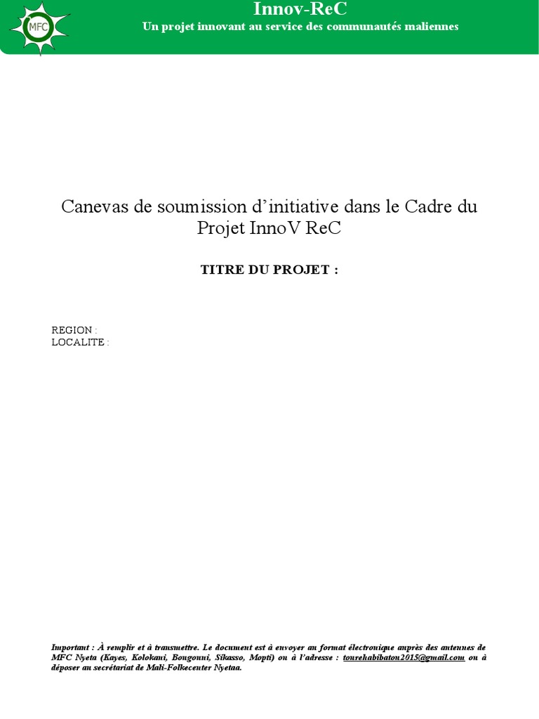 Modèle de Canevas de - PA | PDF | Business | Commercialisation