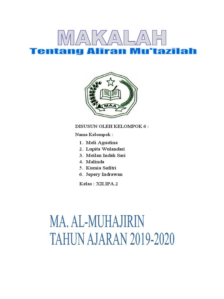 Makalah Aliran Mu'tazillah | PDF | Ilmu Sosial | Agama & Spiritualitas