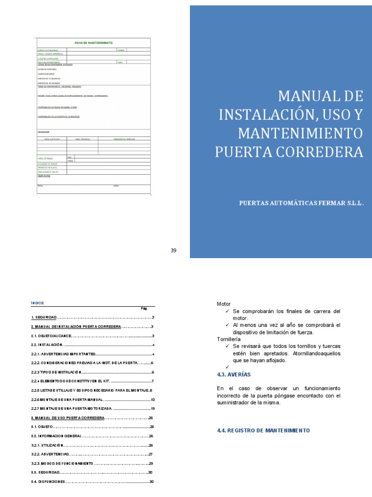 Anexo V Manual de Instalacion Uso y Mantenimiento P Correderas Version ...