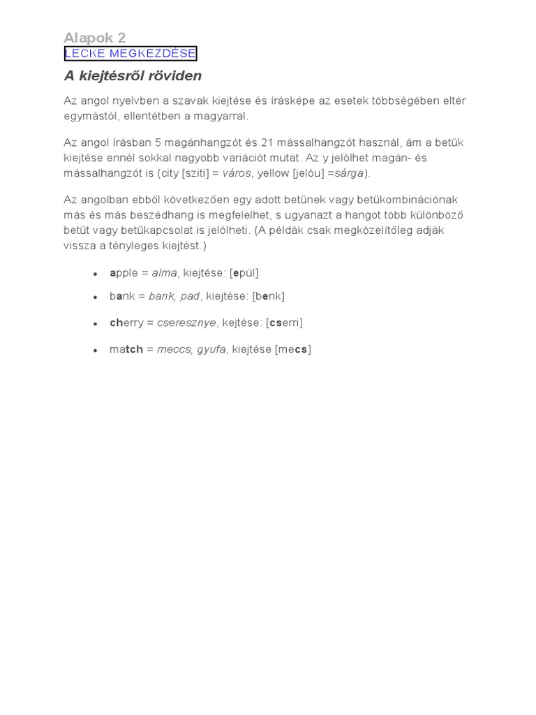 Doulingo Alapok 2 | PDF