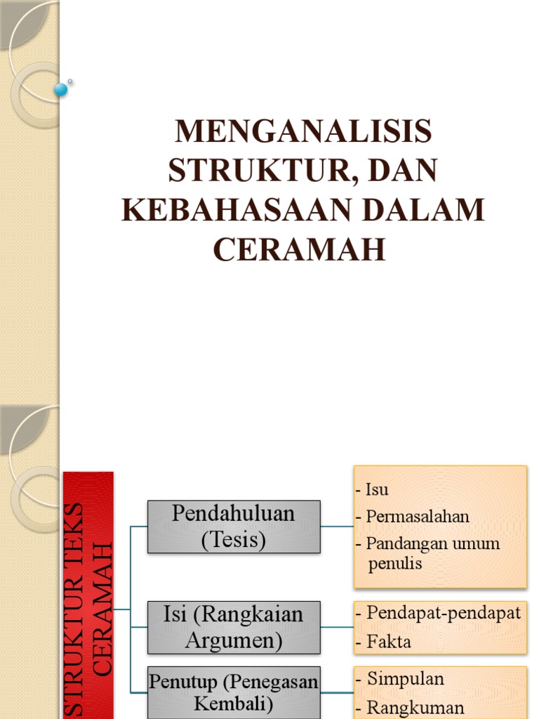 Menganalisis Struktur Dan Kaidah Kebahasaan Ceramah | PDF Menganalisis Struktur Dan Kaidah Kebahasaan Ceramah | PDF