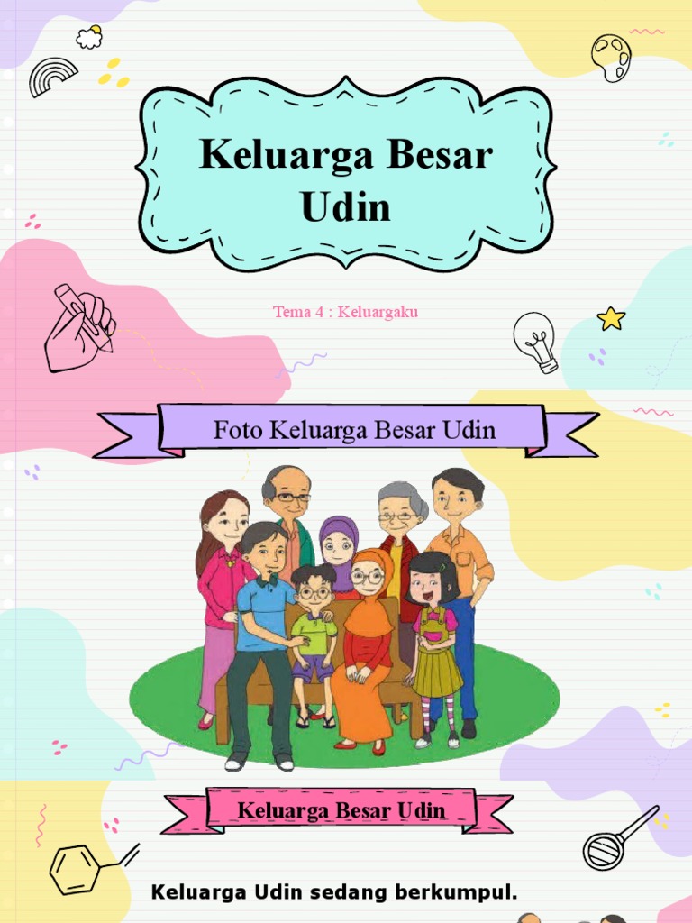 Bahan Ajar Kelas 1 Tema 4 Keluarga Udin | PDF