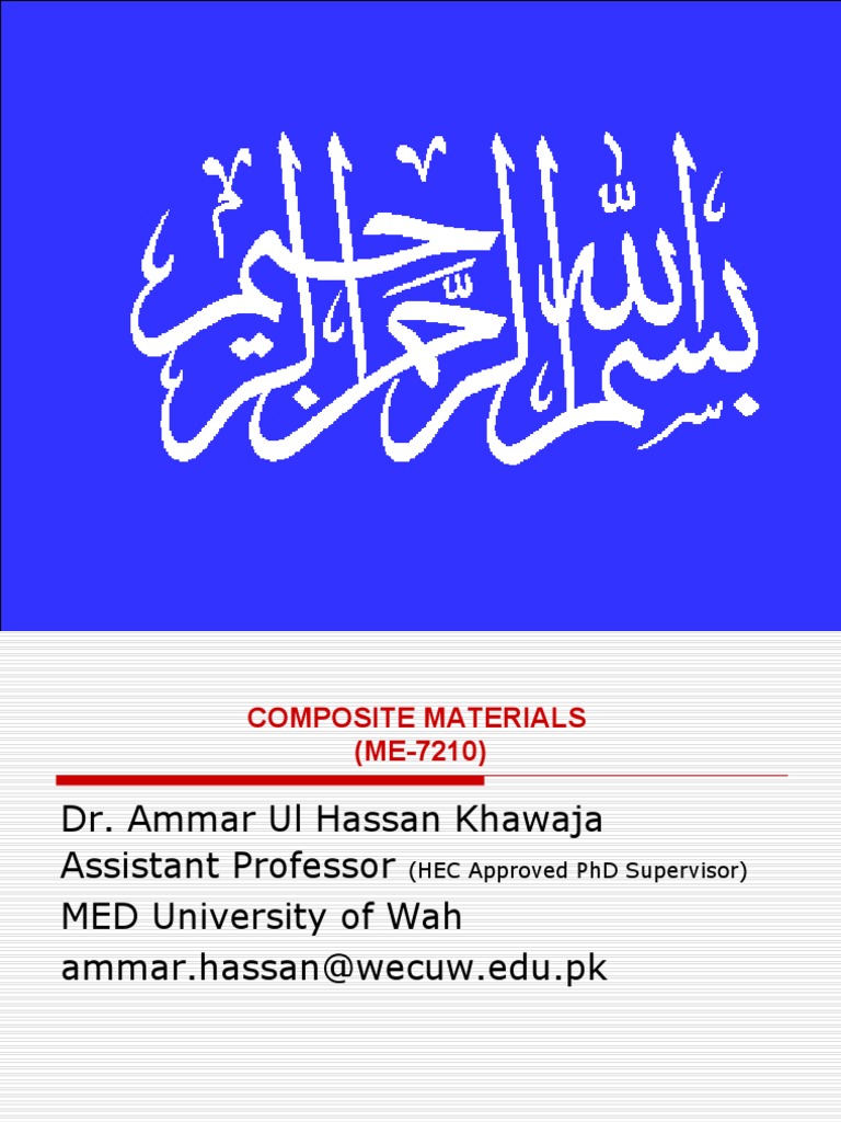 Lec 5-Mechanical Characterization of Composites | PDF | Composite ...