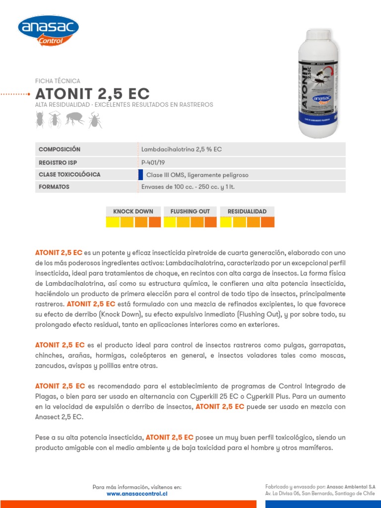 Ficha Atonit | PDF | Hogar, jardinería y bricolaje