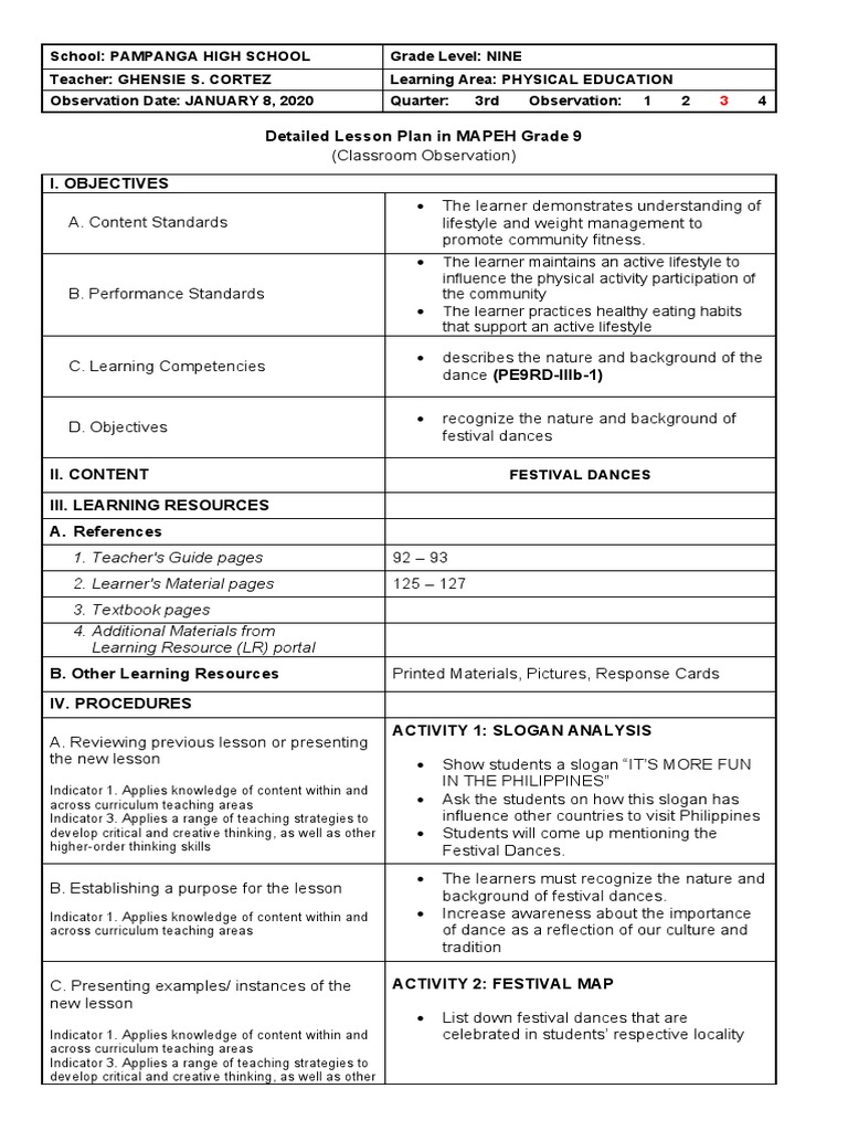 COT 3rd Quarter DLL PE | PDF