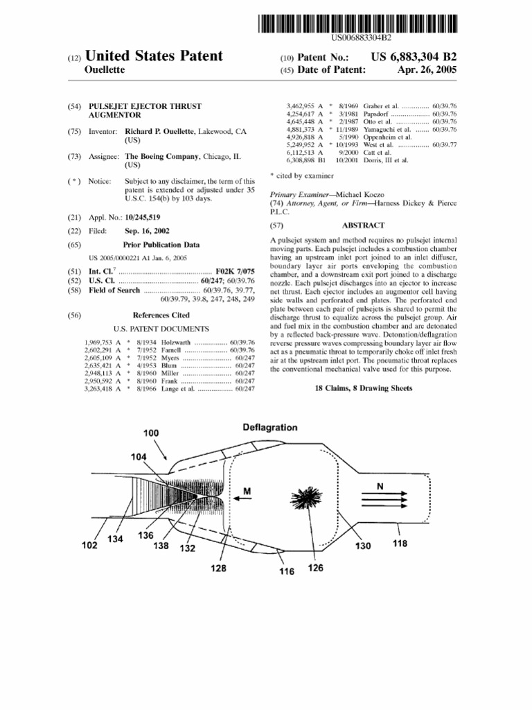 Pulsejet Ejector Thrust Augmentor | PDF