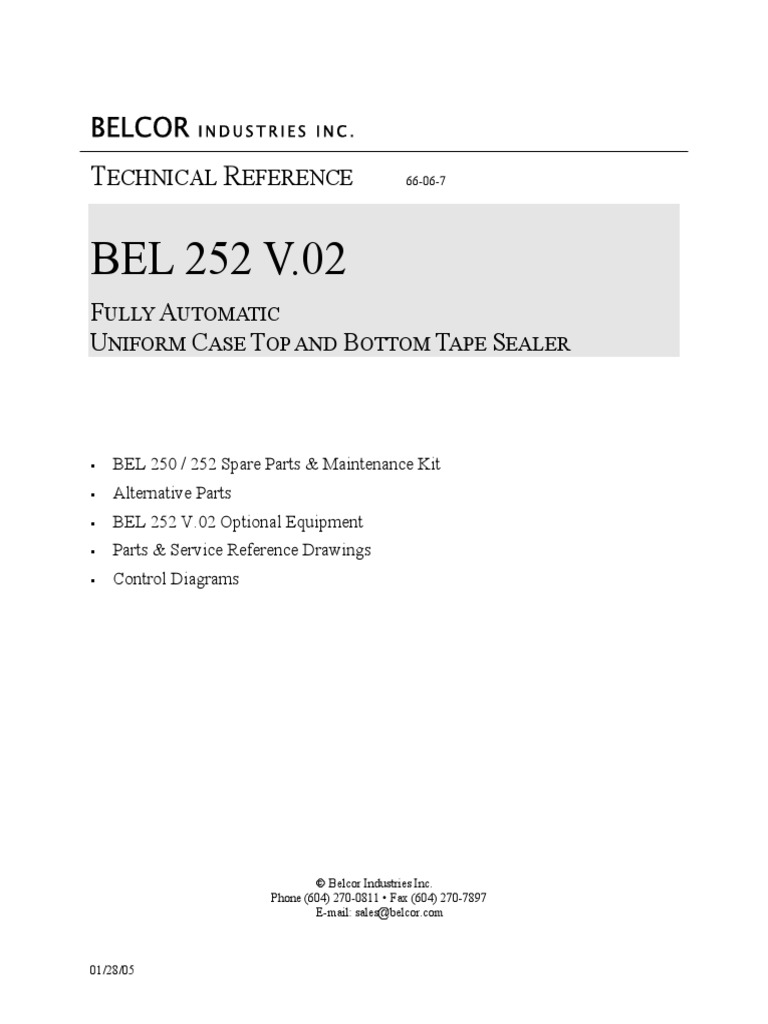 66-06-7 Bel 252 Technical Reference | PDF