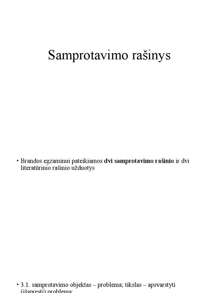 Samprotaujamasis Rasinys | PDF
