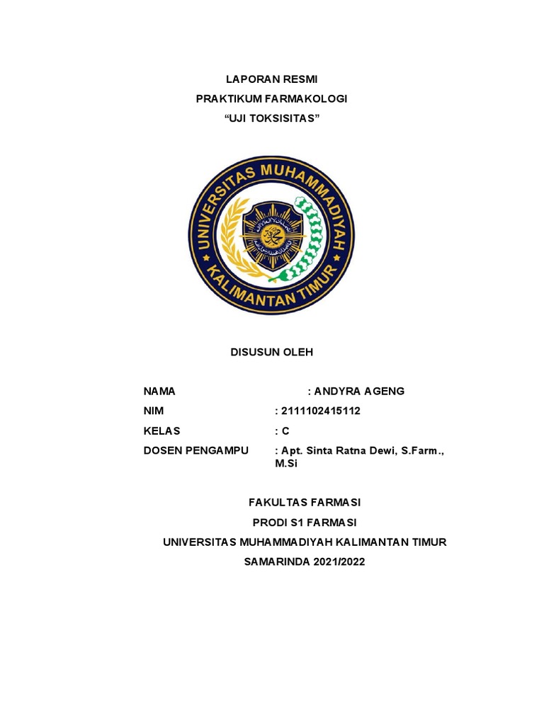 Laporan Resmi Uji Toksisitas | PDF