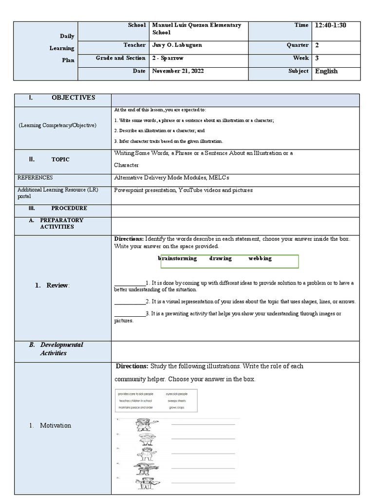 G2-Eng-Q2-Wk3-Dlp-Nov 21 | PDF | Cognition | Communication