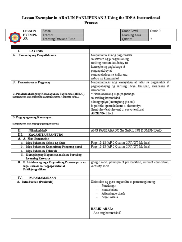 Lesson Exemplar For Indeginous Group | PDF