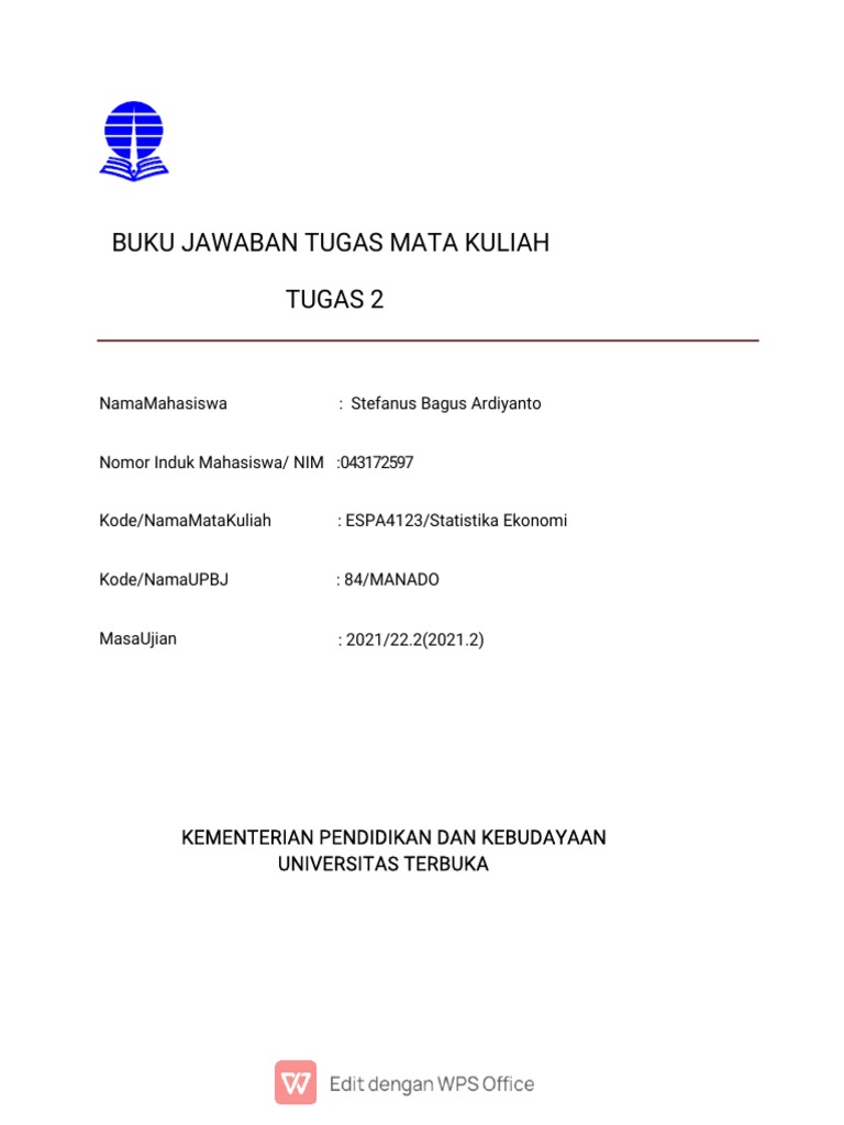 BJT 2-2 Statistika Ekonomi | PDF