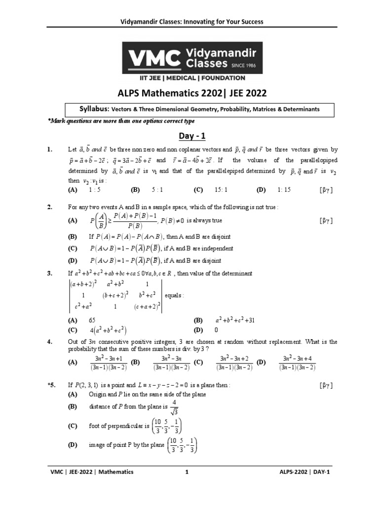 Maths Advanced Level Problem Solving (ALPS-2) - Paper | PDF