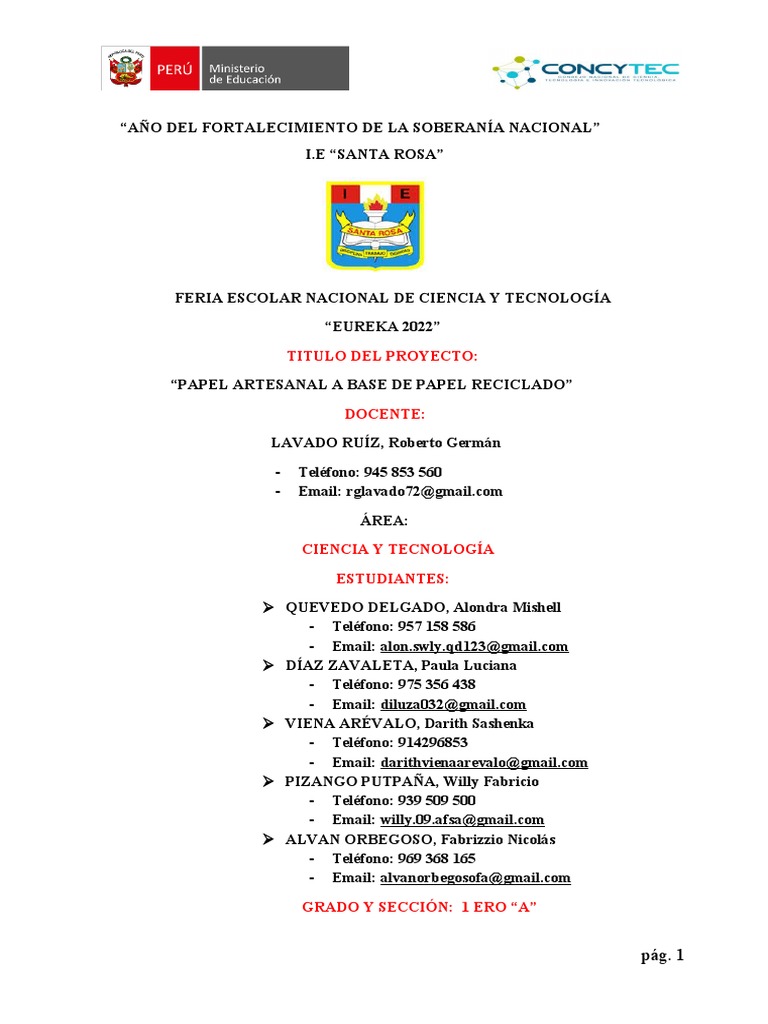 Cyt Proyecto Tecnológico | PDF