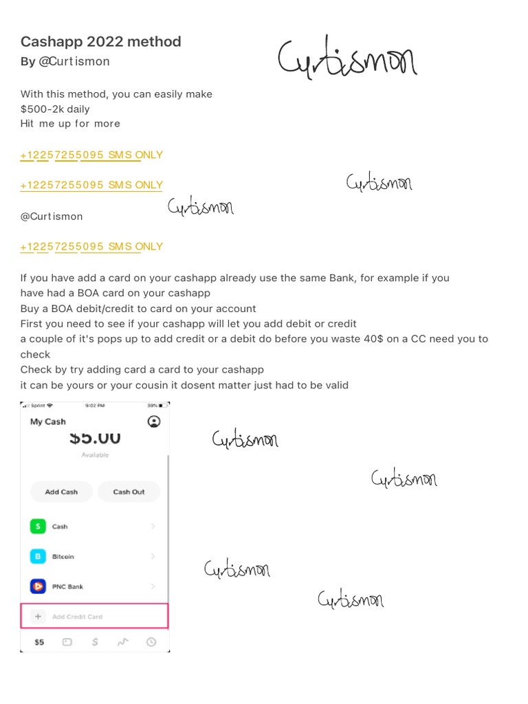 Cashapp New Method 2022 | PDF