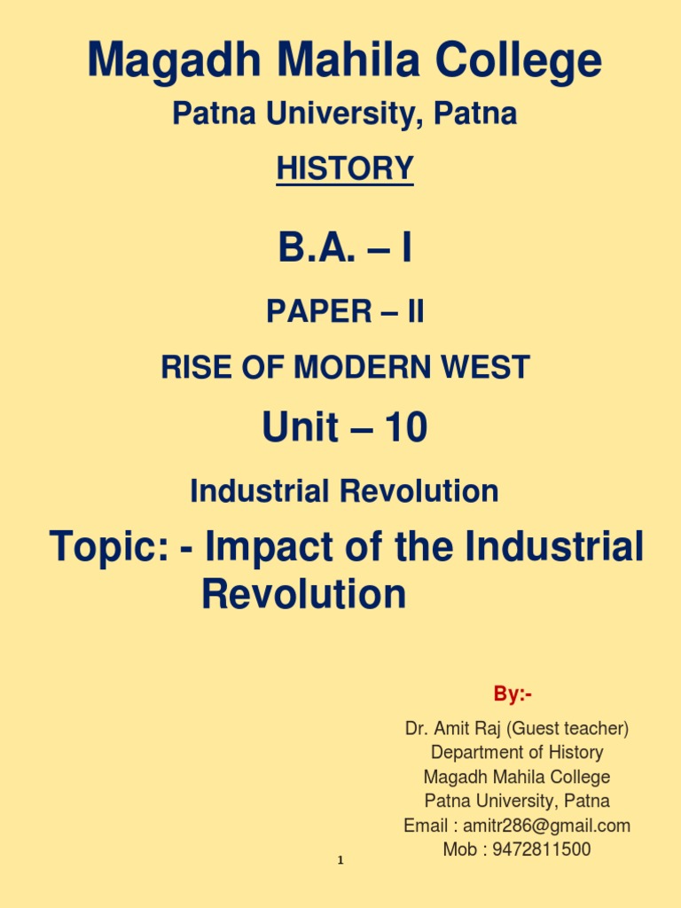 Impact of The Industrial Revolution | PDF