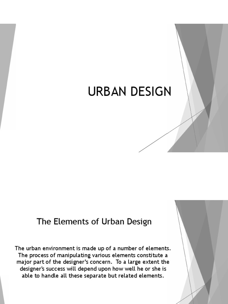 Elements of Urban Design | PDF