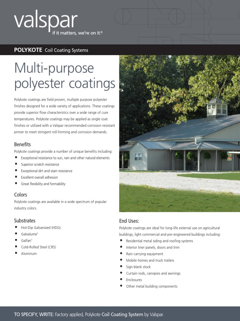 Polyester Valspar | PDF | Coating | Economic Sectors