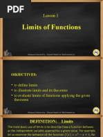 A Detailed Lesson Plan in Basic Calculus | PDF | Derivative | Analysis