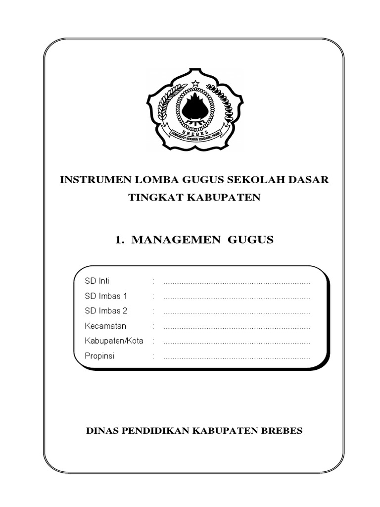 Penilaian Manajemen Gugus SD | PDF