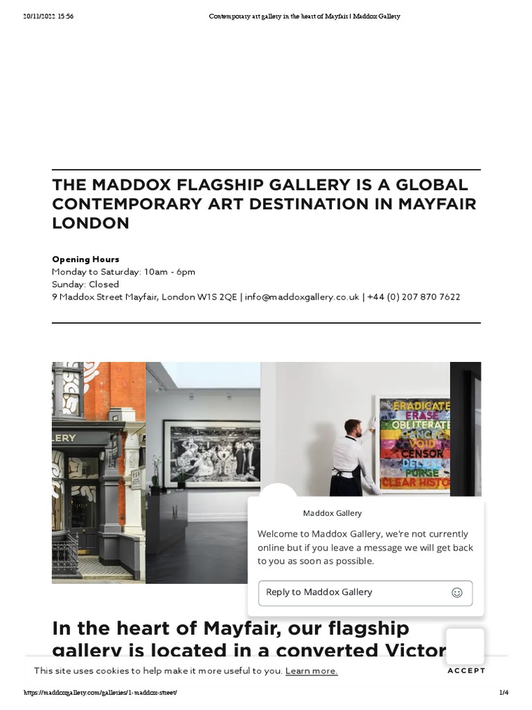 Contemporary Art Gallery in The Heart of Mayfair - Maddox Gallery | PDF