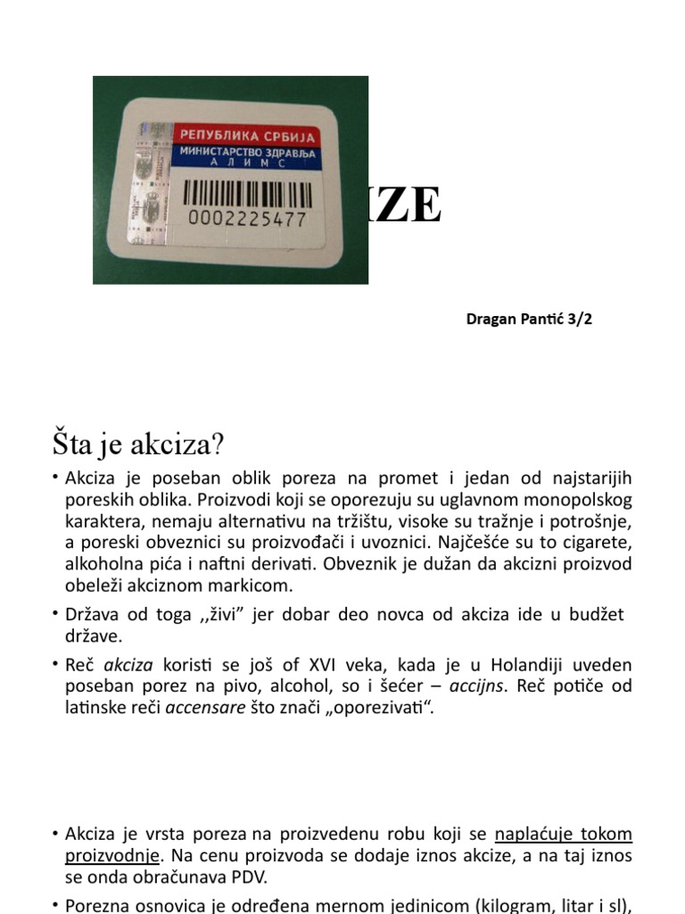 Akcize - Pravo | PDF