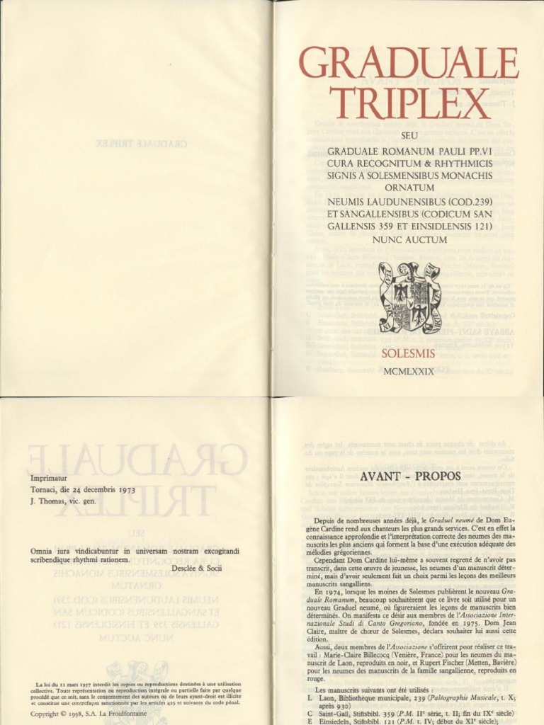 Graduale Triplex 1976 | PDF