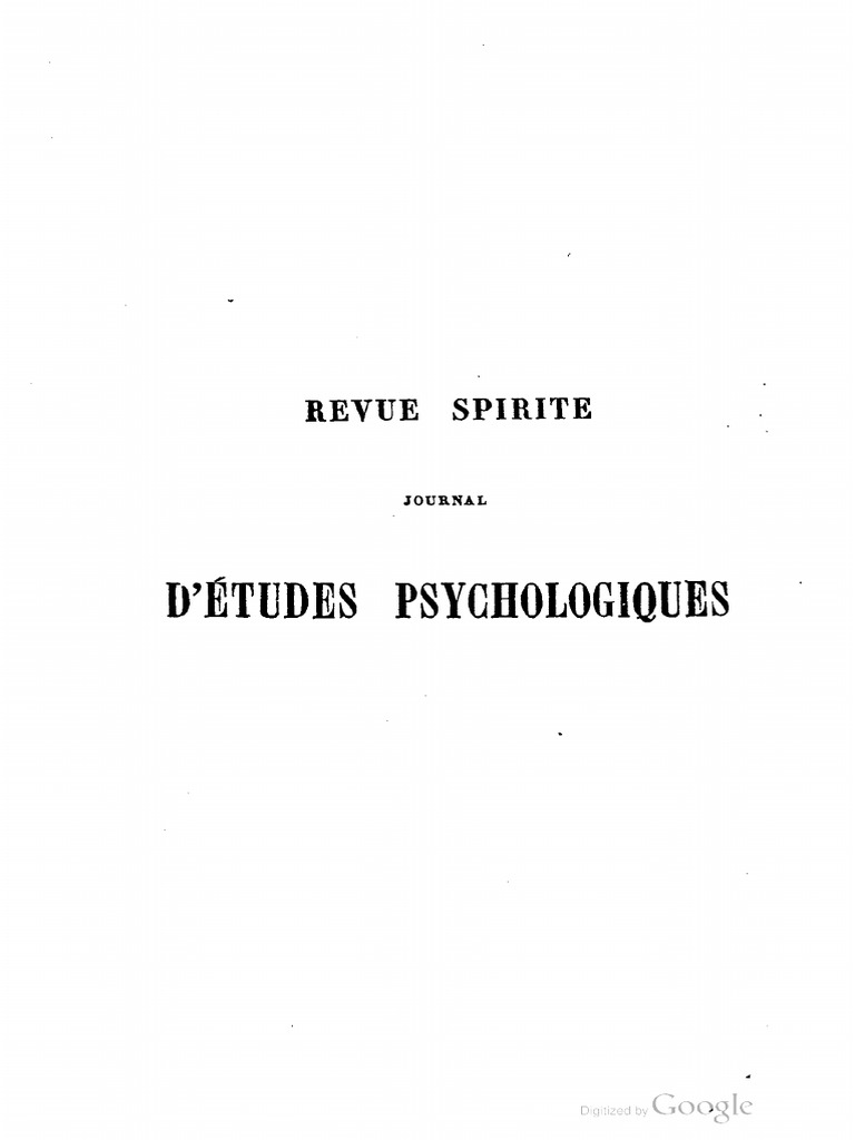 Revue Spirite v5 1862 | PDF