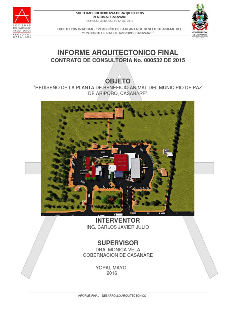 1informe Arquitectonico Final Planta | PDF