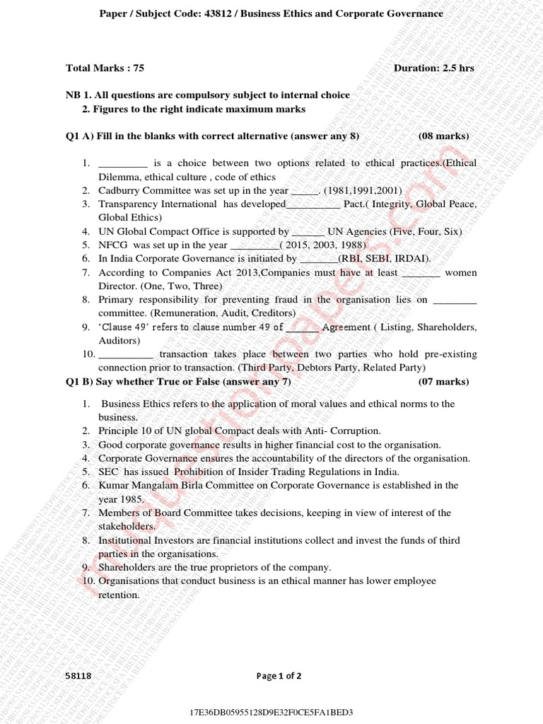 Tybfm Sem 5 | PDF
