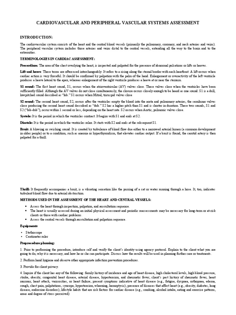 CVS Assessment | PDF