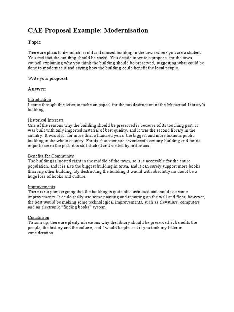 CAE Proposal Example | PDF