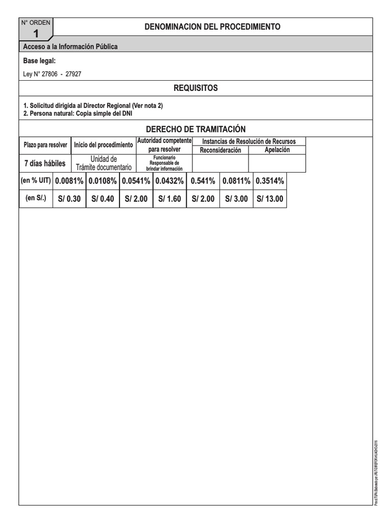 TUPA - Direfor | PDF