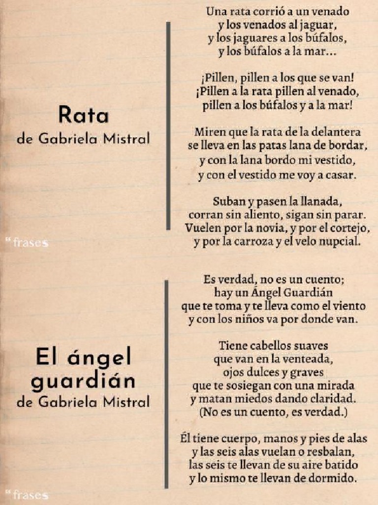 Poemas Gabriela Mistral | PDF