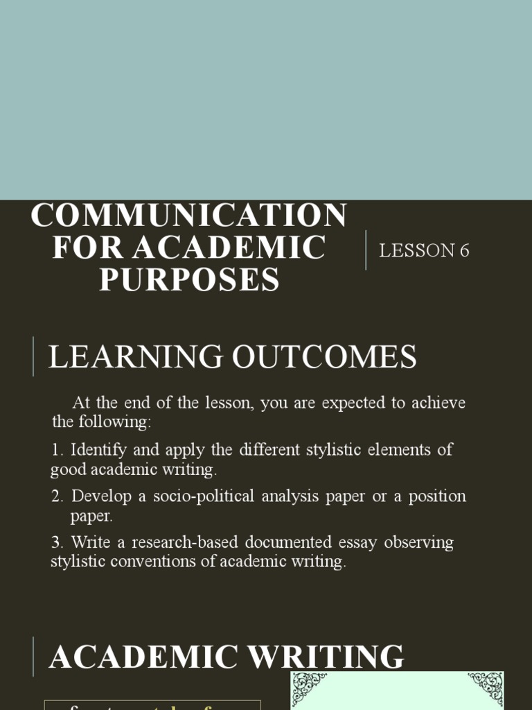 LESSON 6 Communication For Academic Purposes | PDF | Libraries ...