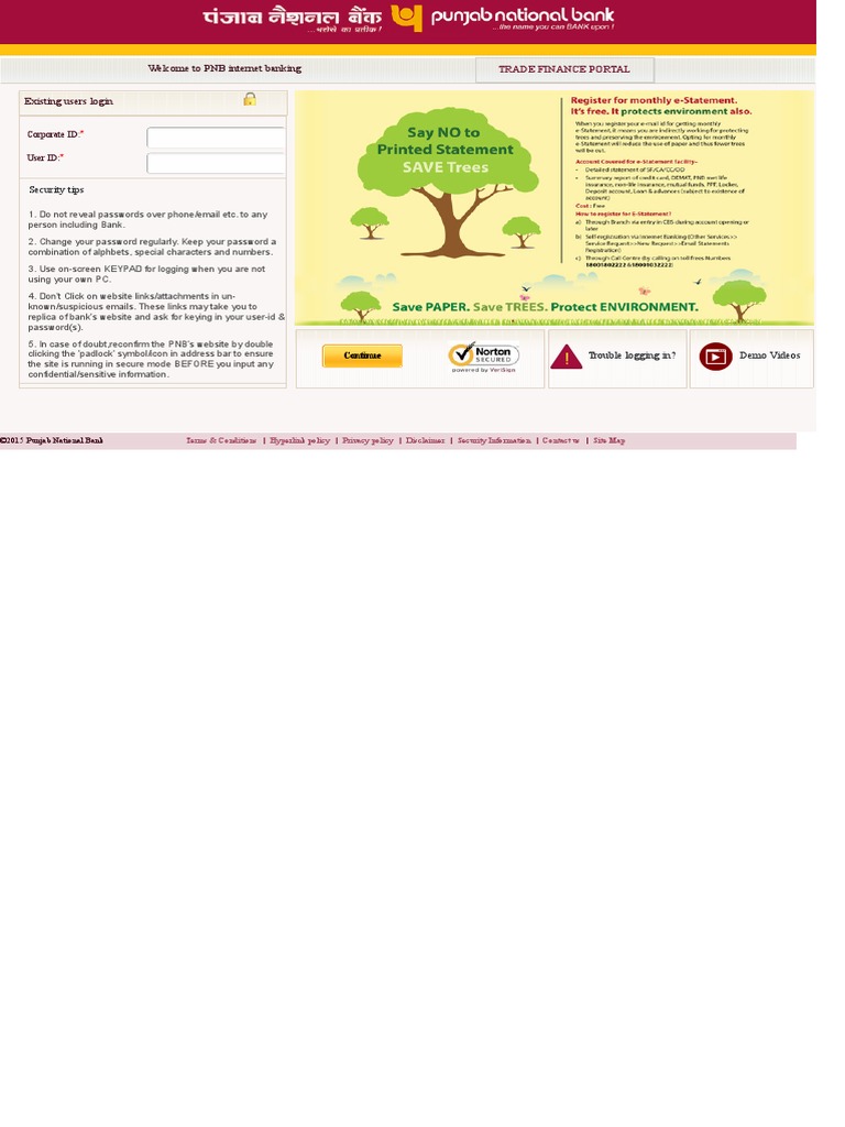 PNB Existing User Login Guide | PDF