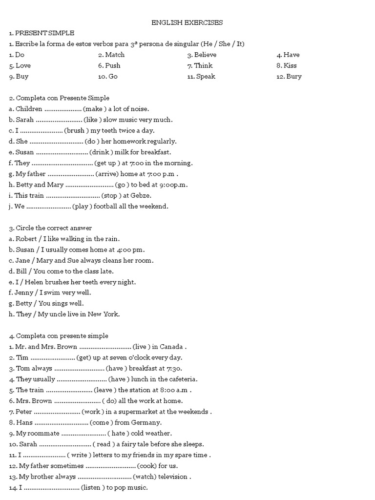 Present Simple and Continuous | PDF