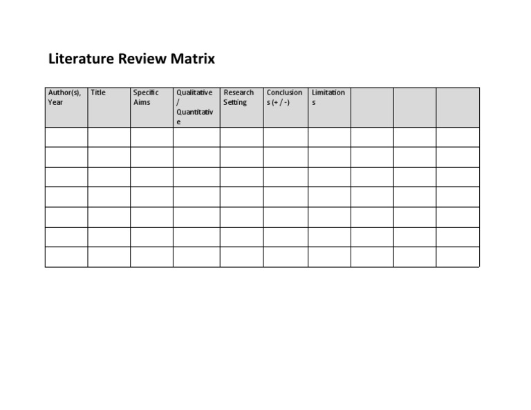 Literature Review Matrix | PDF | Technology & Engineering