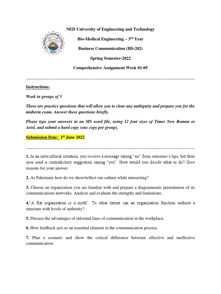 C1 - Comprehensive Assignment Week 01-05 - (BC (HS 202) - Spring 2022 ...