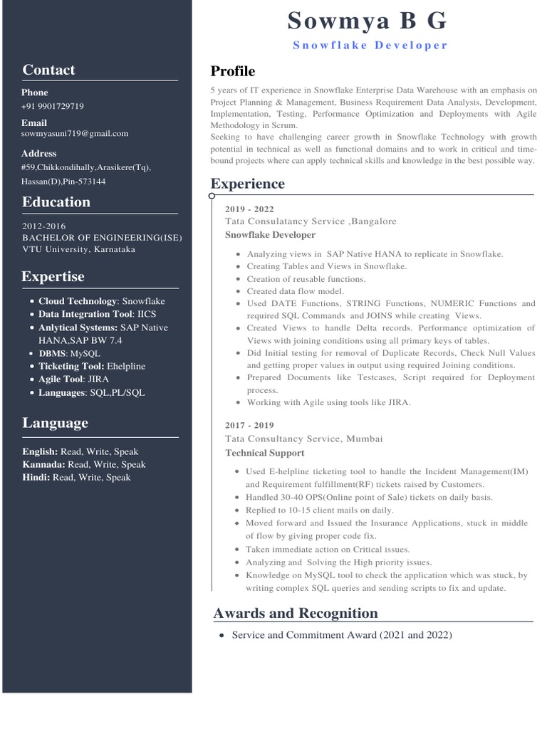 Resume Sowmya | PDF
