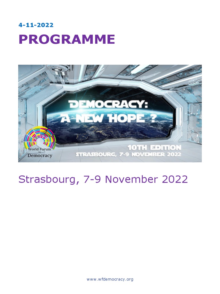 WFD 2022 Full Programme DRAFT en 20 10 22 ENG | PDF