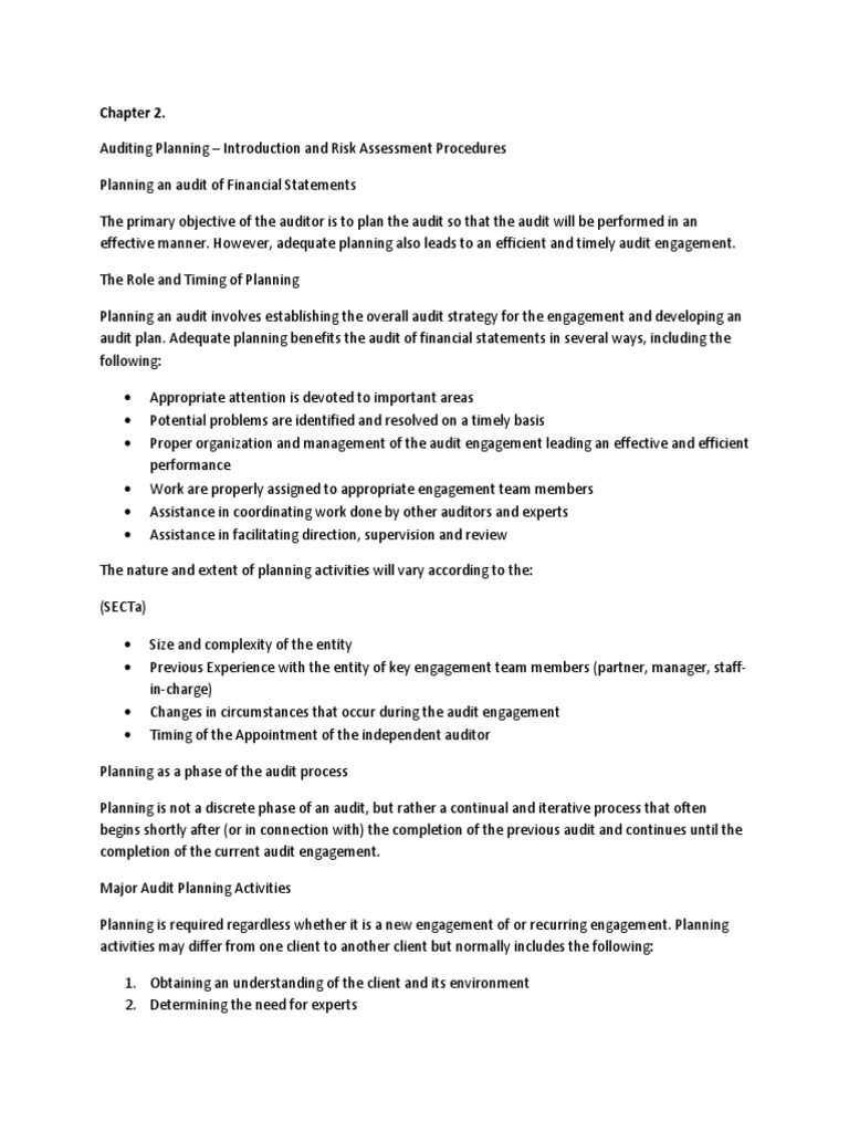 Planning Audit Risk Assessment | PDF | Financial Audit | Audit